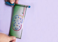 Transparent plastic banner gel ink pen in red or blue with 180mmX68mm size  color-full banner printing for promotion