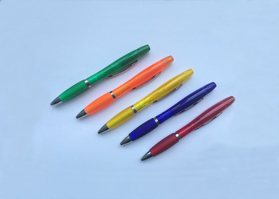 Highlighter Plastic Ball Pen in for Promotion with Printing Logo and double-headed