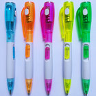 Multi-function LED light plastic ball pen with printing logo for promotion