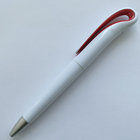 White Plastic twist Ball Point Pen with customized logo for promotion