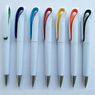White Plastic twist Ball Point Pen with customized logo for promotion
