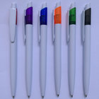 White Color Plastic Ball Pen with customized printing Logo for promotion