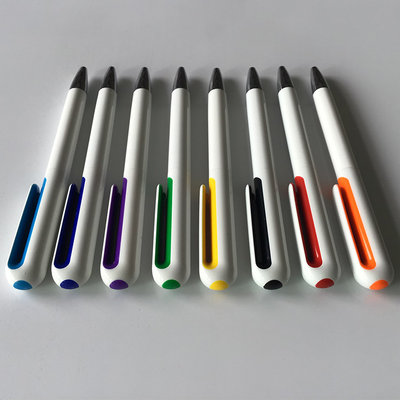 New design white color twist promotion plastic pen with customized printing LOGO