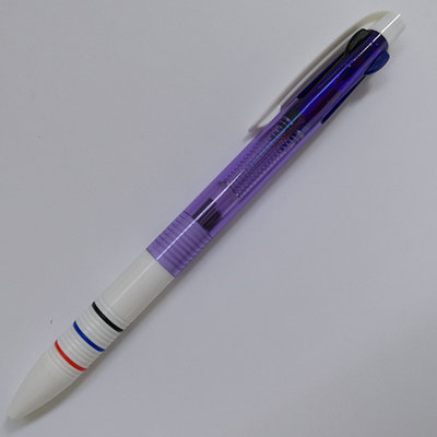 Transparent 3color click ball pen with customized LOGO