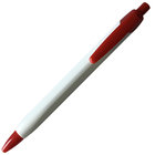 Plastic white triangle ballpoint pen with silk printing LOGO use for promotion