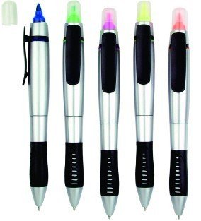 Highlighter with ball pen