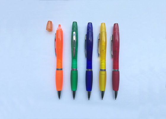 Highlighter Plastic Ball Pen in for Promotion with Printing Logo and double-headed