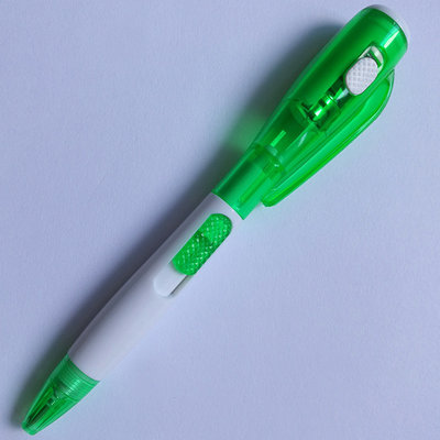 Multi-function LED light plastic ball pen with printing logo for promotion