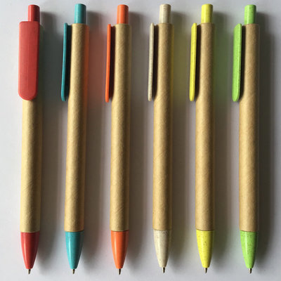 biodegradable pen made by paper and straw with printing LOGO