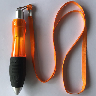 Click ballpoint pen with lanyard printing LOGO pen for promotion