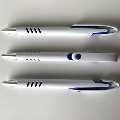 White color plastic silk printing LOGO ballpen