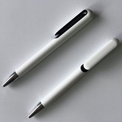 New design white color twist promotion plastic pen with customized printing LOGO