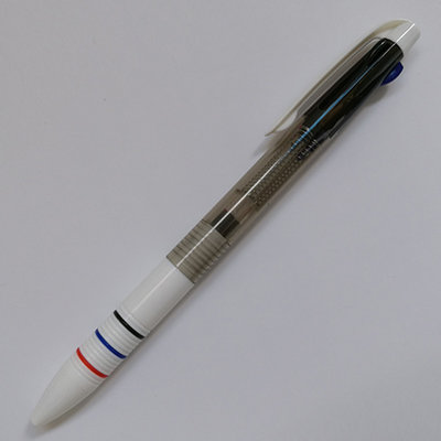 Transparent 3color click ball pen with customized LOGO