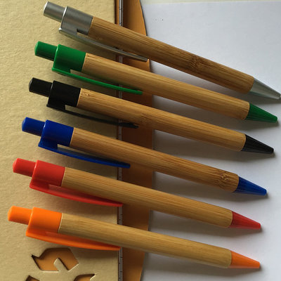 Recycled bamboo pen and customized silk printing logo or for promotion